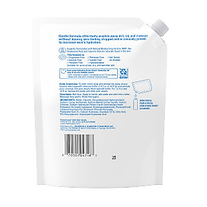 Neutrogena Hydro Boost Fragrance Free Hydrating Gel Facial Cleanser with Hyaluronic Acid, Daily Foaming Face Wash & Makeup Remover, Gentle Face Wash, Non-Comedogenic, Refill Pouch, 16 fl. oz