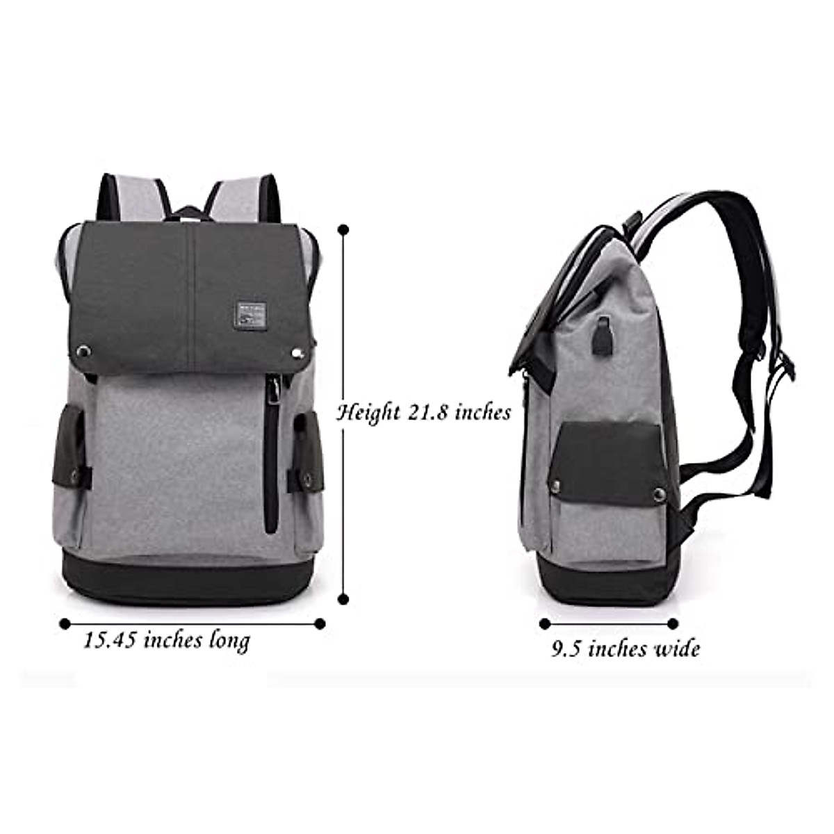 FROIBHATG NASA,Space Agency，astronaut，teenagers, USB computer bag, men and women, backpacks