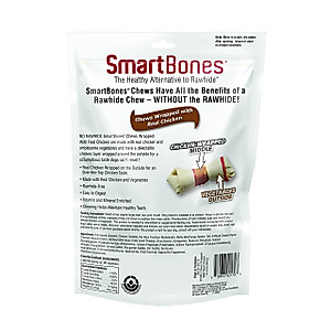 SmartBones Chicken-Wrapped Sticks, Treat Your Dog to a Rawhide-Free Chew Made With Real Chicken and Vegetables 20 Count (Pack of 1)