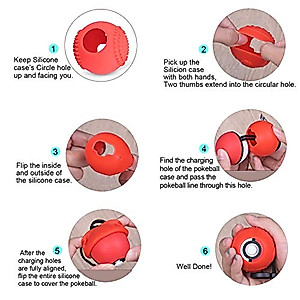 Kourpar Carry Case Cabin for Switch Pokeball Plus Controller Portable Bag Pocket Box Compatible with Nintendo Poke Ball Protecting Holder Grip Sleeve Enhancing Pokémon Lets Go Pikachu Eevee Gamer