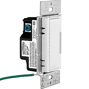 Lutron Maestro LED+ Dimmer for Dimmable LED, Halogen and Incandesent Bulbs | Single-Pole or Multi-Location | MACL-153M-WH | White