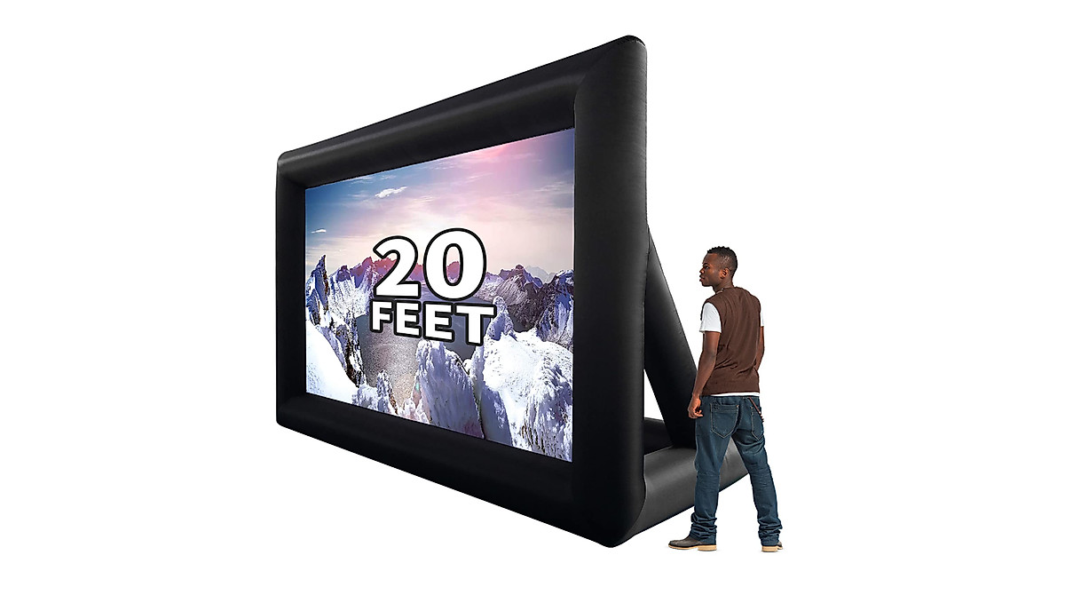 GYUEM 20ft Inflatable Projector Screen - Dual Projection Fun