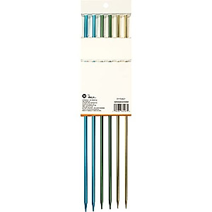 Boye Anodized Aluminum Straight Knitting Needle Set, US Sizes 8, 9, 10, Multicolor