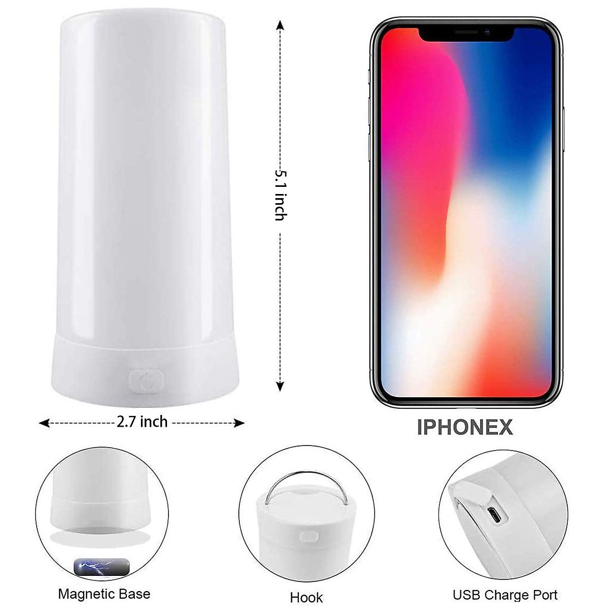 PDGROW LED Flame Lights with Remote Timer, Flame Lamp 4 Modes USB Rechargeable Fire Lights Indoor Campfire Outdoor Decorative Lantern Hanging Lamps Fireplace Romantic Light for Home Party Camping Bar