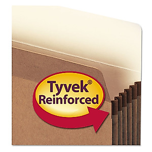 Smead File Pocket, Straight-Cut Tab, 5-1/4" Expansion, Letter Size, Redrope, 10 per Box (73234)