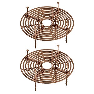 Yardwe Plant Cover 2pcs Plant Pot Grid Flower Pot Cover Plant Pot Soil Covers Protectors Drainage Screens with Stake for and Pets Flower Plant Bonsai Soil Loss Plant Pots
