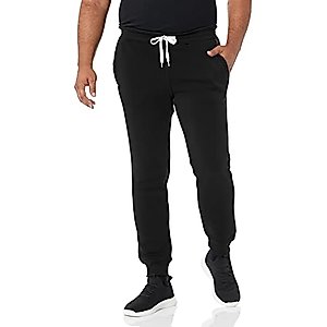 Southpole Men's Basic Active Fleece Jogger Pants-Regular and Big & Tall Sizes, BK, M