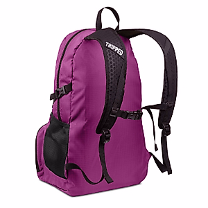 Traveling Backpack- Foldable Collapsible Lightweight Backpack for Travel (Leila Purple) 35 liters