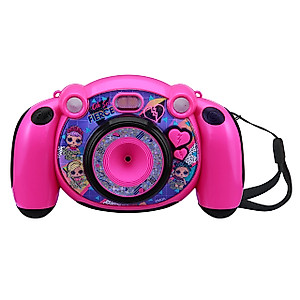 ekids LOL Surprise Kids Camera with SD Card, Digital Camera for Kids with HD Video Camera, Built-in Digital Stickers for Fans of LOL Toys for Girls Pink