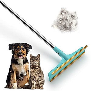 Uproot Clean Xtra - Pet Hair Removal Broom with Telescopic 60" Handle & Innovative Metal Edge Design - Durable Carpet Rake for Pet Hair Removal - Easy Pet Hair Remover for Carpet