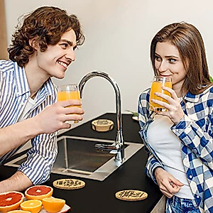 Homythe Christian Gifts for Women Men, Bible Verse Scripture Coasters with Inspirational Thoughts and Prayers, Religious Housewarming Gift for Friends Family, 6 Pcs Cork Coasters with Metal Holder