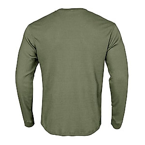 Angbater Men's Slim Fit Long Sleeve T Shirt Lightweight Casual Crewneck Workout Bodybuilding Tee Shirts for Men Green