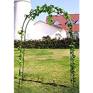 1. GO Steel Garden Arch, 7'8" High x 4'5" Wide, Garden Arbor for Various Climbing Plant, Outdoor Garden Lawn Backyard