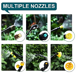 LAWNFUL 1.35 Gallon Battery Powered Sprayer for Long Time Spray (Double Battery)