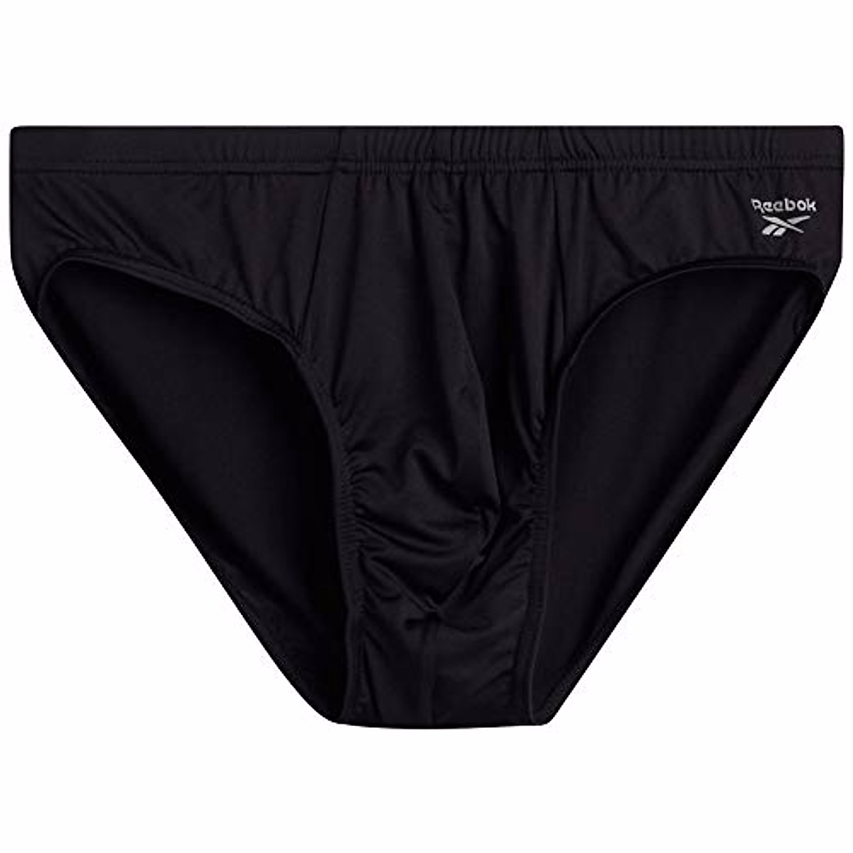 Reebok Men's Underwear - Quick Dry Performance Low Rise Briefs (5 Pack), Size Large, All Black