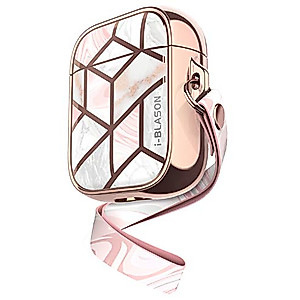 i-Blason Cosmo Series Case Designed for Airpods 2nd Generation/1st Generation, 360° Protective Stylish Marble AirPods Case Cover Compatible with Apple AirPods 1st/2nd (Marble)