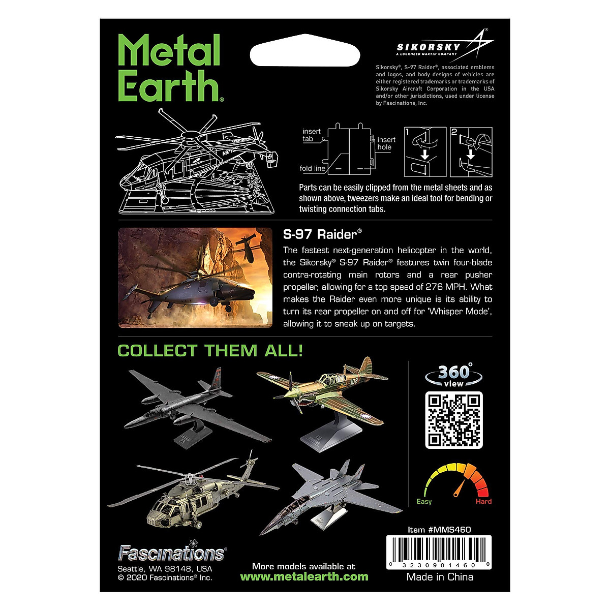 Metal Earth S-97 Raider 3D Metal Model Kit Fascinations