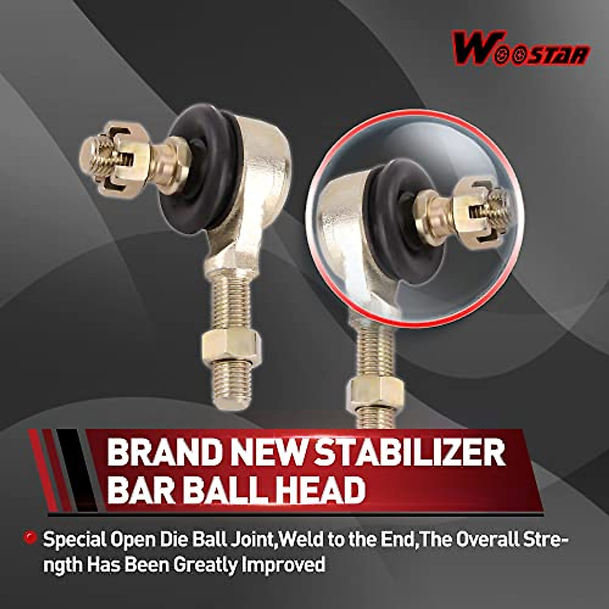 WOOSTAR 240mm Tie Rod End Replacement for 50cc 70cc 90cc 110cc 125cc 150cc 200cc 250cc ATV 4 Wheeler Quad