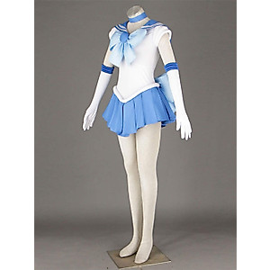 US size Women's Sailor Mercury Cosplay Costumes Mercury skirt suit (Female M)