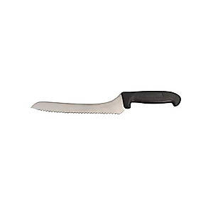Offset Bread Knife Cozzini Cutlery Imports 9 in. Blade - Choose Your Color - Home and Commercial Kitchen (Black)