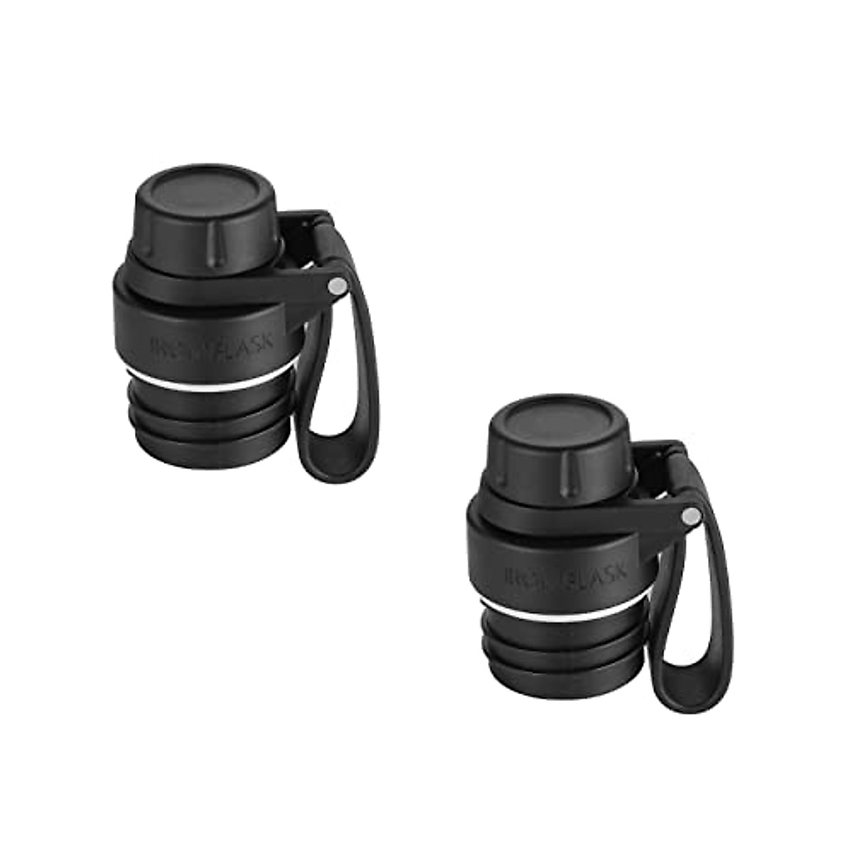 IRON °FLASK Spout Lid 2.0 for Narrow Mouth, Insulated Sports Water Bottles, Canteen Standard, Chug Lid, BPA Free 2 Lids (Midnight Black)