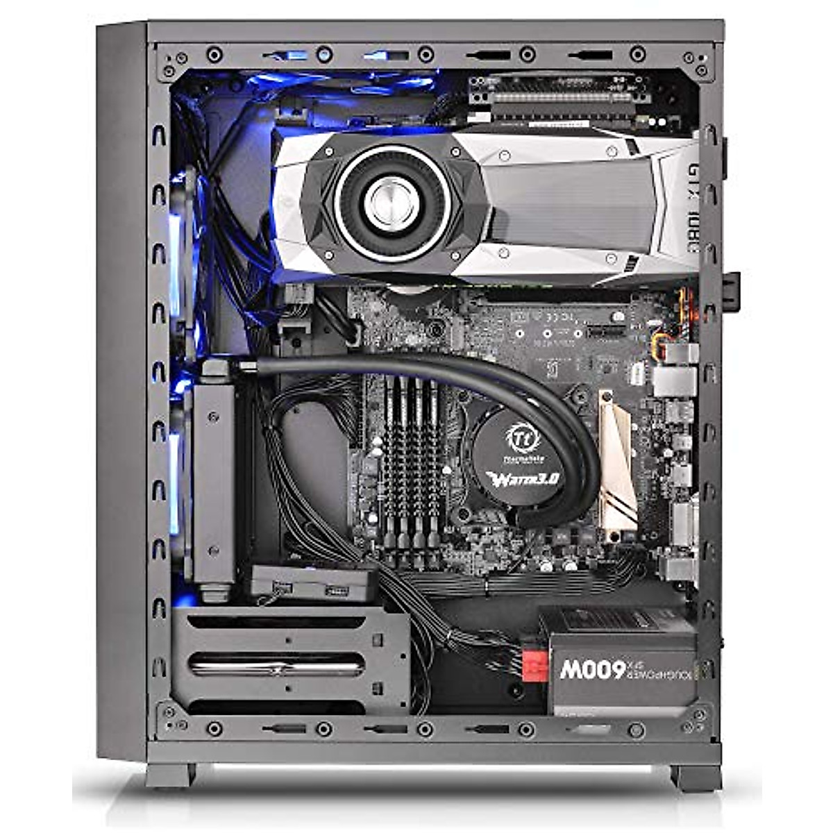 Thermaltake Core G3 Black Slim Small Form Factor ATX Perforated Metal Front and Top Panel Gaming Computer Case 2.0 Edition with Two 120mm Front Fan Pre-Installed CA-1G6-00S1WN-A0