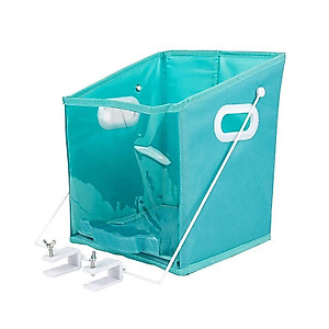 Closet Caddy Clothes Organizer Pull Down Shelf Basket Rotatable Retrieve Foldable with Clear Window Carry for Bedroom