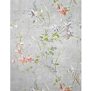 Yifely Rural Floal Vinyl Furniture Paper Pre-Pasted Shelf Liner Dresser Drawer Sticker 17.7 Inch by 9.8 Feet