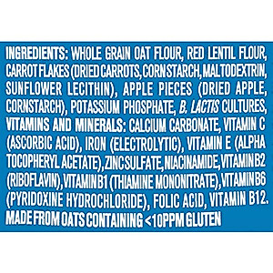 Gerber Cereal for Baby Power Blend Baby Cereal, Probiotic with Oatmeal, Lentil, Carrots & Apples, Made with Whole Grains & Plant Protein, 8 OZ Canister (Pack of 3)