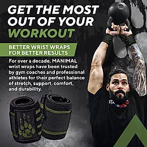 MANIMAL Wrist Wraps for Weightlifting - Professional Wrist Straps for Men and Women - Strength Training, Bodybuilding, Powerlifting, Cross Fit - Eliminate Wrist Pain with Durable Support (Since 2010)