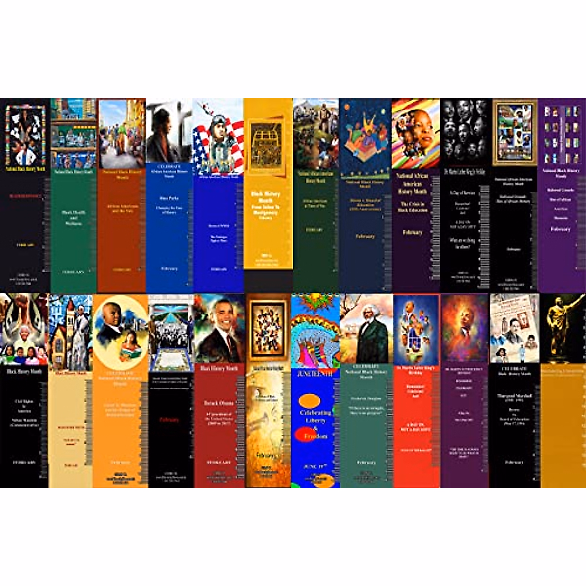 National Black History Month Bookmarks Set 24 Bookmarks Assorted (BKSET24)