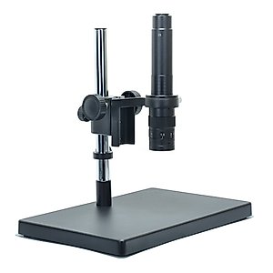 Monocular Big Heavy Duty Metal Boom Stereo Microscope Camera Table Stand Holder 50mm Ring +300X Zoon C-Mount Lens (300X Zoon Lens)