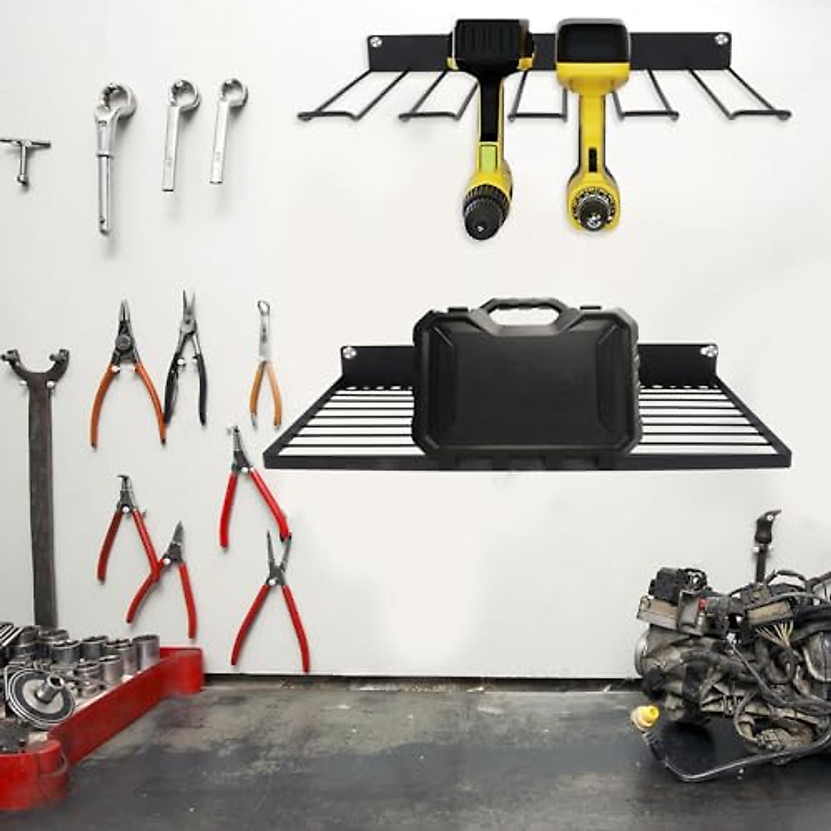 SOESFOUFU 1 Set Black Iron Tool Organization Home Tool Storage Holder Heavy Duty Tool Holder Tool Holder