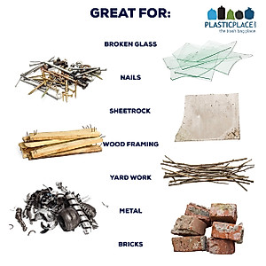 Plasticplace 42 Gallon Contractor Trash Bags │ 4.0 Mil │Clear Heavy Duty Garbage Bags │ 33" x 48" (50 Case)