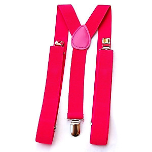 Fashion Suspenders (One Size, Neon Pink)