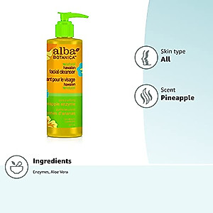 Alba Botanica Hawaiian Facial Cleanser, Pore Purifying Pineapple Enzyme, 8 Oz