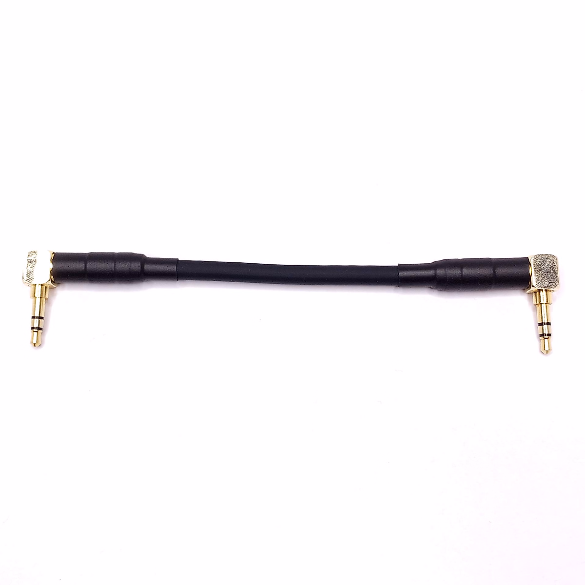 CNCESS CESS-067 Short 3.5mm Audio Shielded Patch Cable for Stacking DAP and Amplifier, Right-Angle 3-Inch