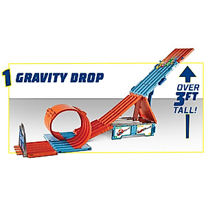 Hot Wheels Race Crate with 3 Stunts in 1 Set Portable Storage Ages 6 to 10