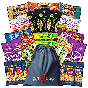 Ultimate Healthy Snacks Care Package (30 Count) - Bars & Nuts Variety Gift Basket