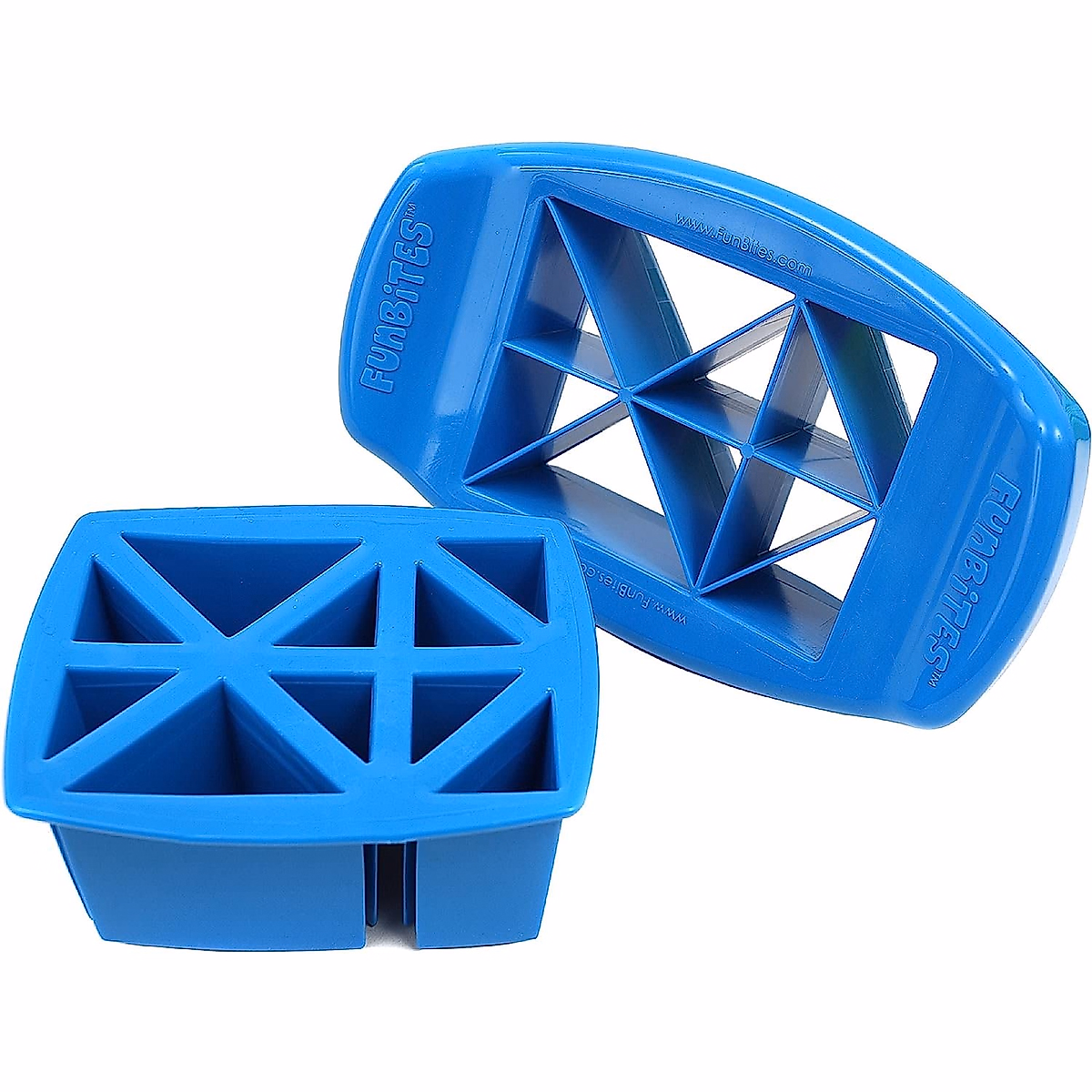 FunBites Food Cutter for Kids, Blue Triangles
