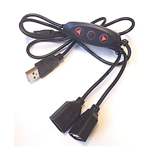 Easycargo 2-Pack 80mm USB Fan Quite, USB Fan 5V, Cooling Small Small Fan with Multi Speed Controller (80mm)