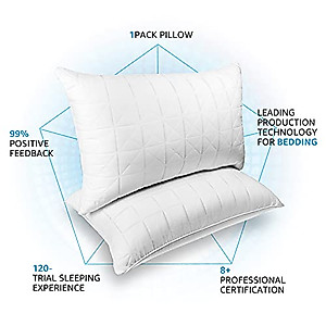 NEIPOTA Pillows Standard Size Set of 2, Standard Pillows 2 Pack 20 x 26, Cooling Side Sleeper Pillow Hotel Bed Pillows & Positioners, Gel Fiber Hypoallergenic Bed Pillow for Sleeping Twin Washable