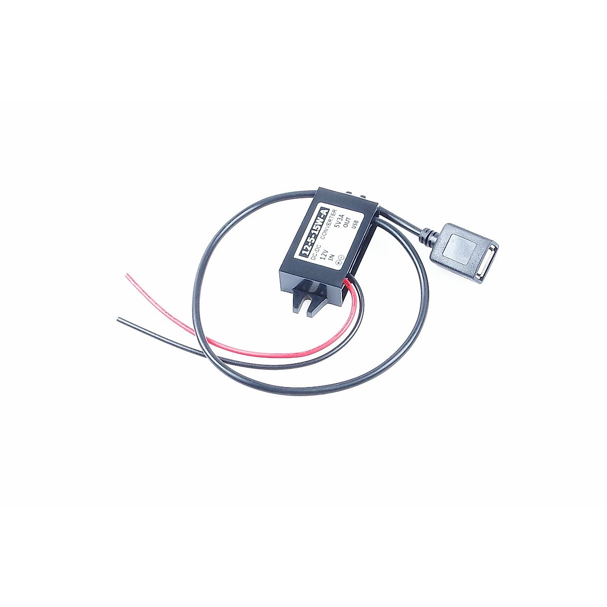 KNACRO DC-DC 12V to 5V 3A Step-Down Power Supply Module Car Power Converter Module A Type USB Female Output Port Over-Temperature Over-Current Short Circuit Protection