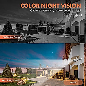 Security Cameras Wireless Outdoor, Dzees 2K Solar Powered Outdoor Security Cameras with Siren & Spotlight, 2.4G WiFi Wireless Surveillance Cameras for Home Security, Color Night Vision/2-Way Talk/IP66