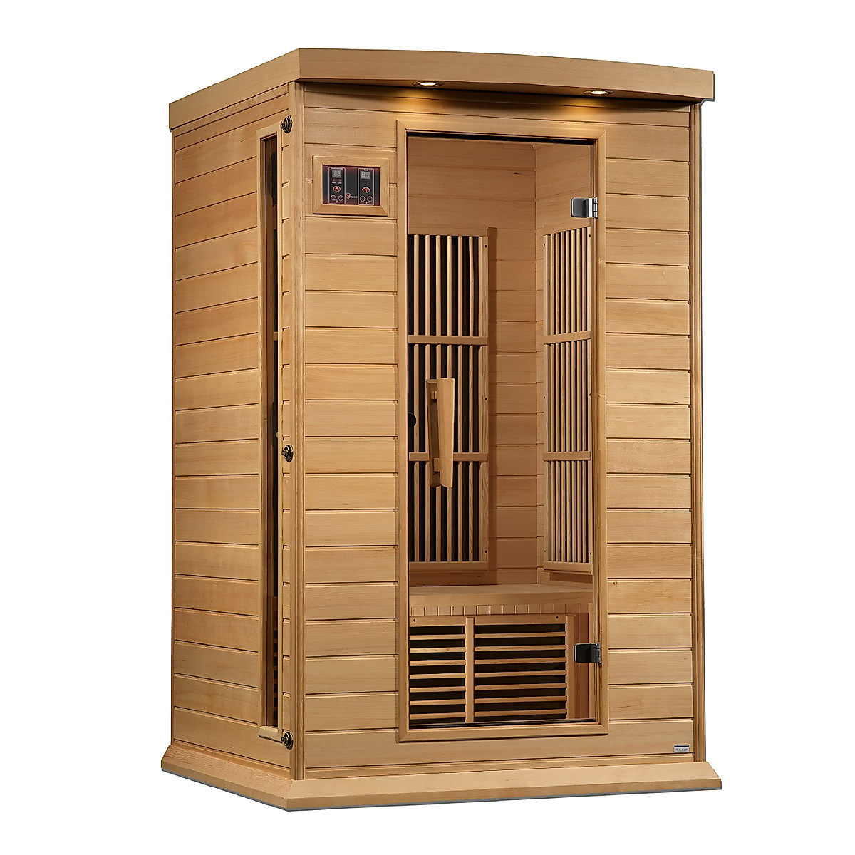 DYNAMIC SAUNAS Maxxus MX-K206-01 Elite 2-Person Near Zero EMF (Under 2 MG) FAR Infrared Sauna, (Canadian Hemlock) Curb Side Delivery