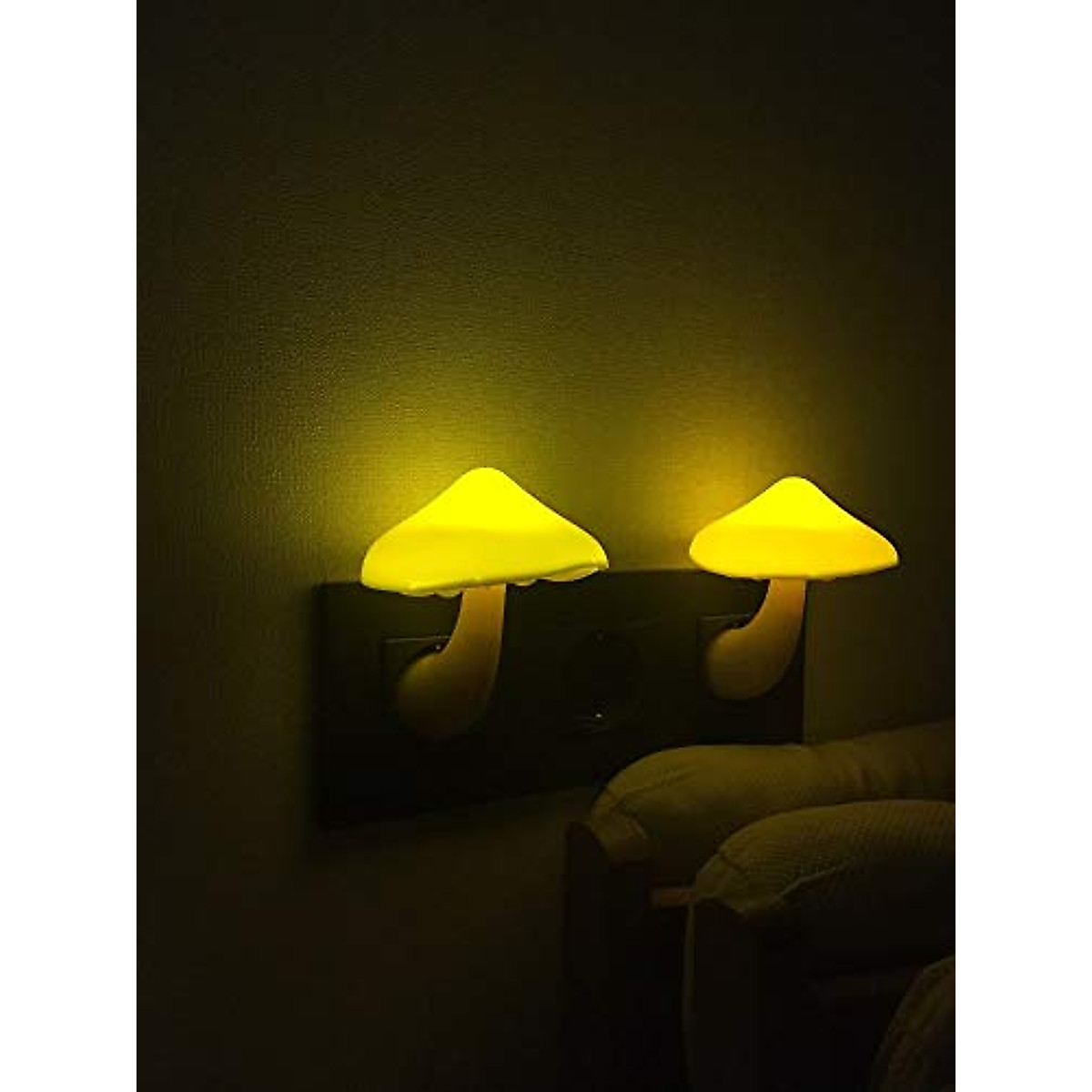 AUSAYE 2Pack Mushroom Night Light Plug in Lamp,Led Night Lights for Adults Kids Baby Children NightLight Wall Mushroom Decor Lamp for Bedroom Bathroom,Toilet,Stairs,Kitchen,Hallway