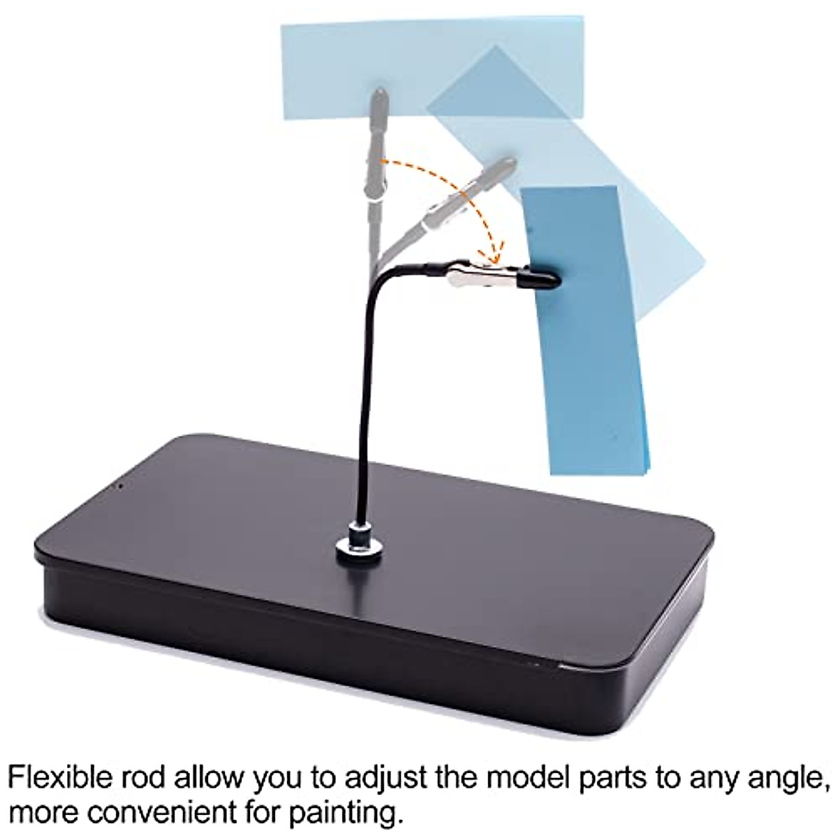 Model Painting Stand Base Holder and 12PCS Magnetic Bendable Alligator Clip Sticks Set Modeling Tools for Airbrush Hobby Model Parts