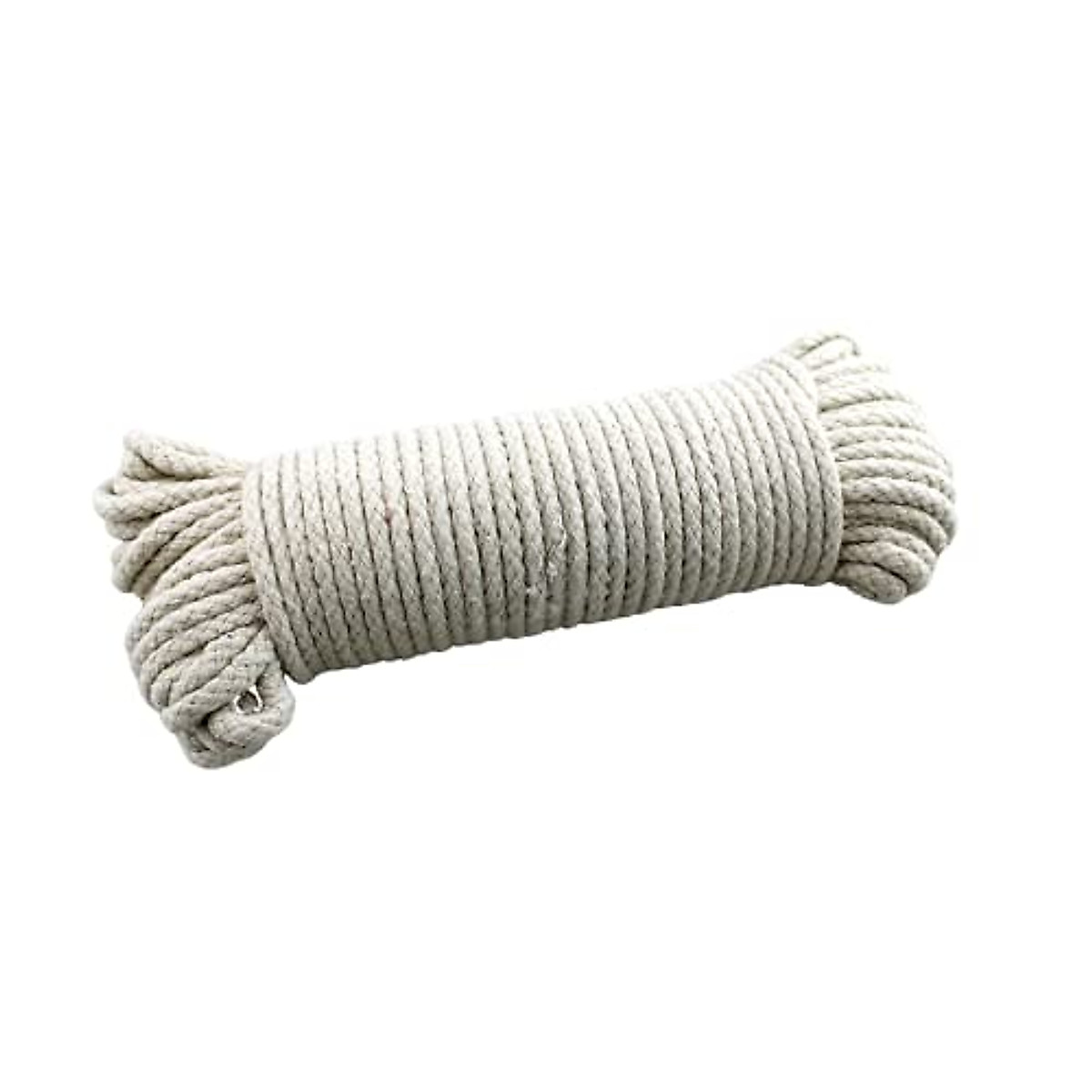 100 Ft Heavy Duty Braided Cotton Rope Clothesline #6 1/4" 6 mm Multi Purpose Home Boat Camping Ivory