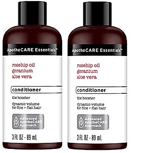 ApotheCARE Essentials The Booster Travel Conditioner Aloe Vera, Rosehip Oil, Geranium 3 oz 2-Pcak