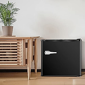 Antarctic Star Mini Upright Freezer -1.2 cu.ft Compact freezer with Removable Shelves and Adjustable Thermostat,perfect for Home/Kitchen/Office(Black)